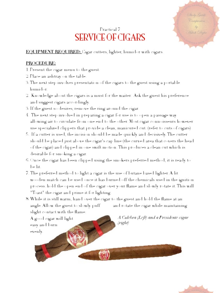 Cigar Service Guide & Equipment | PDF | Cigar | Smoking