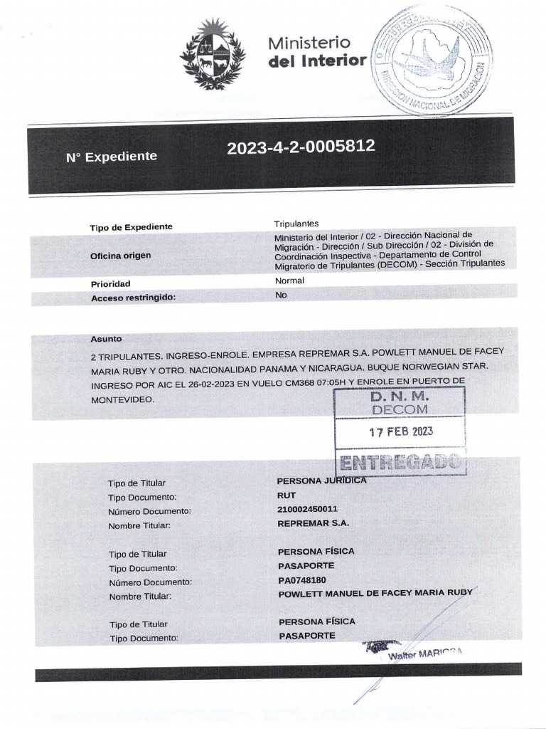 Imm Letter Powlett Manuel y Wilson Garth | PDF