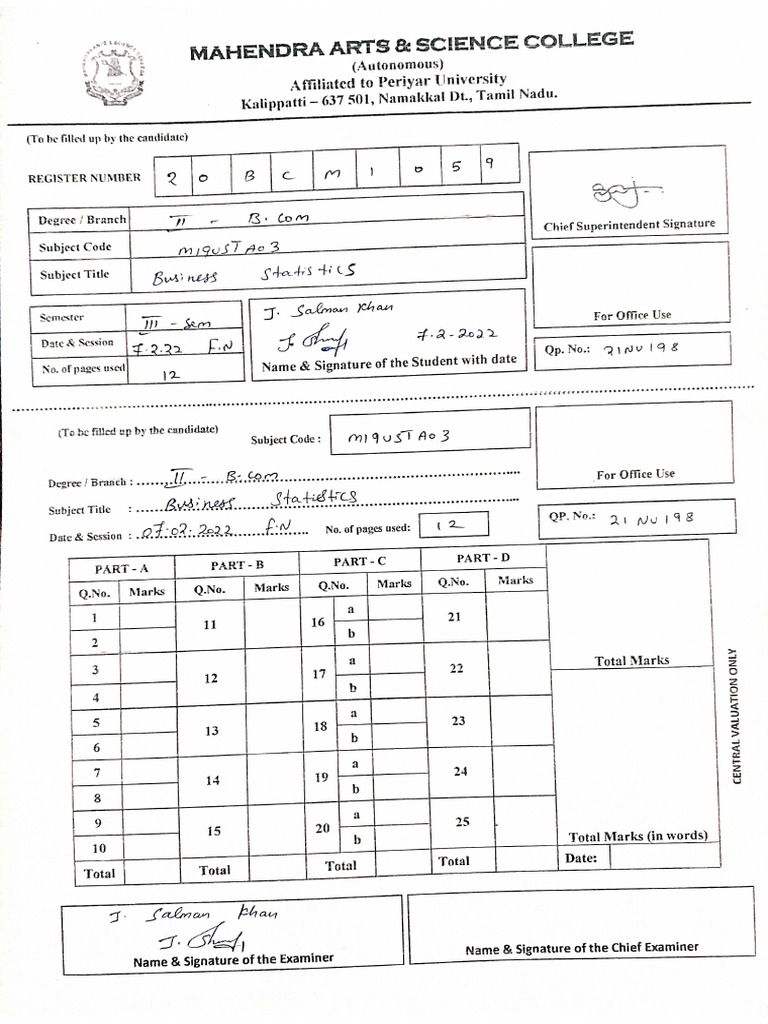 Ese - Bus-Stat..20bcm1059.salman Khan.j | PDF