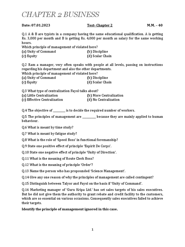 Complete Chapter With Case Study | PDF | Business