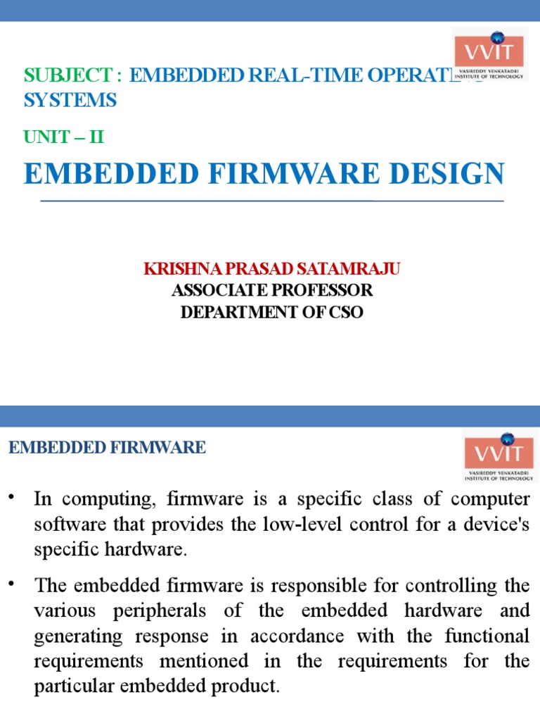 Embedded Firmware Design: An Overview of Firmware Concepts, Interrupts ... Embedded Firmware Design: An Overview of Firmware Concepts, Interrupts ...