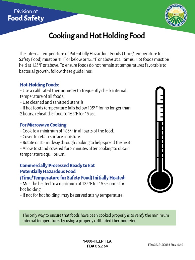 Cooking and Hot Holding Food | PDF
