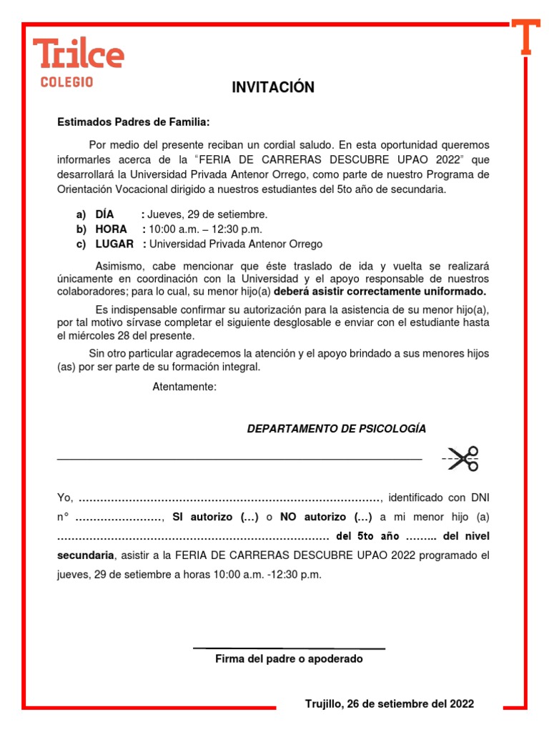 Comunicado Feria - UPAO 2023 | PDF