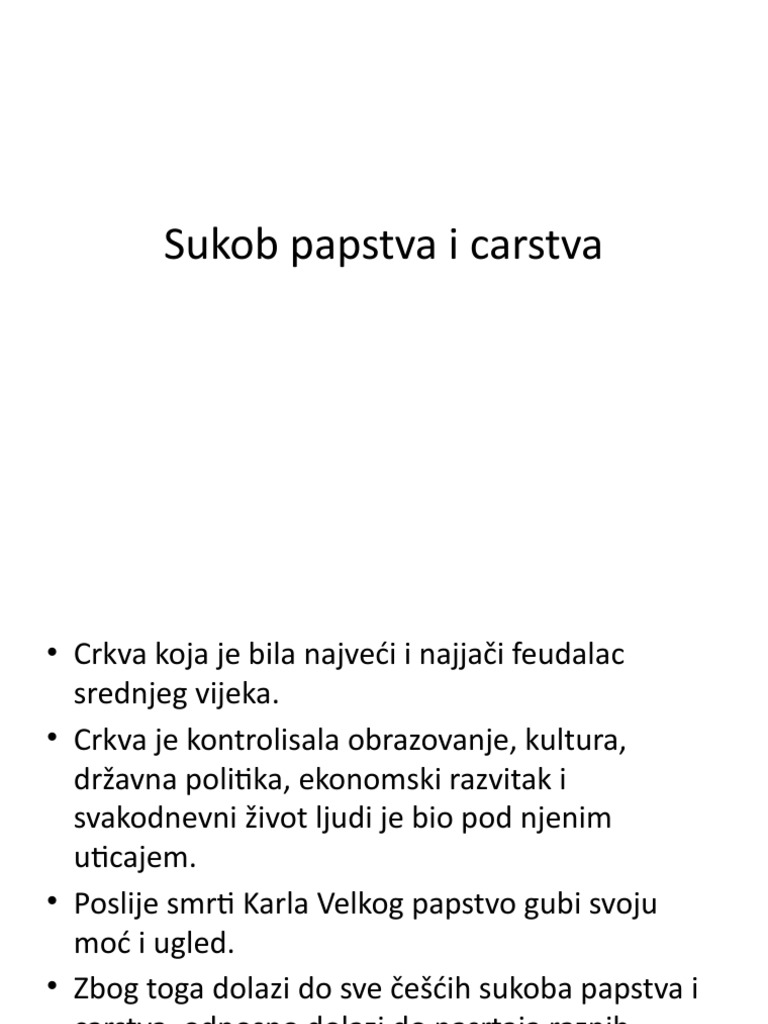 Sukob Papstva I Carstva | PDF