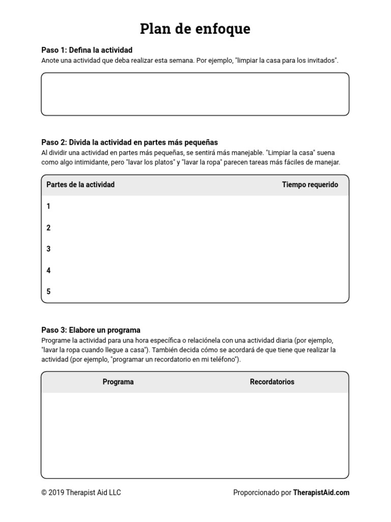 Adhd Focus Plan Spanish | PDF