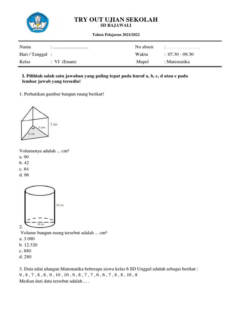 TRY OUT Matematika | PDF