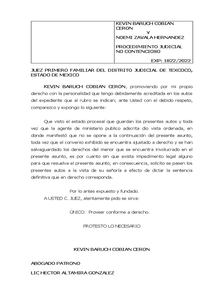Procedimiento Judicial de Kevin Cerón | PDF