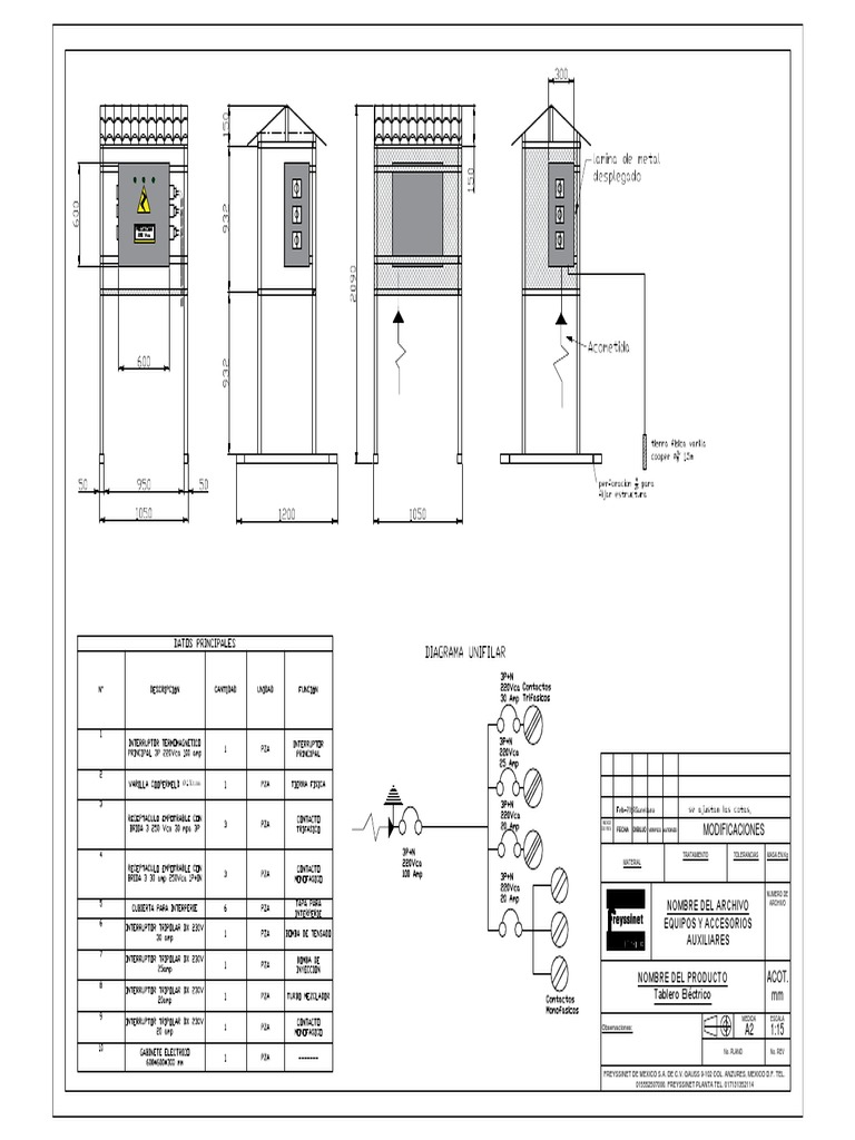 TABLERO ELECTRICO Ver2 Eléctrico | PDF