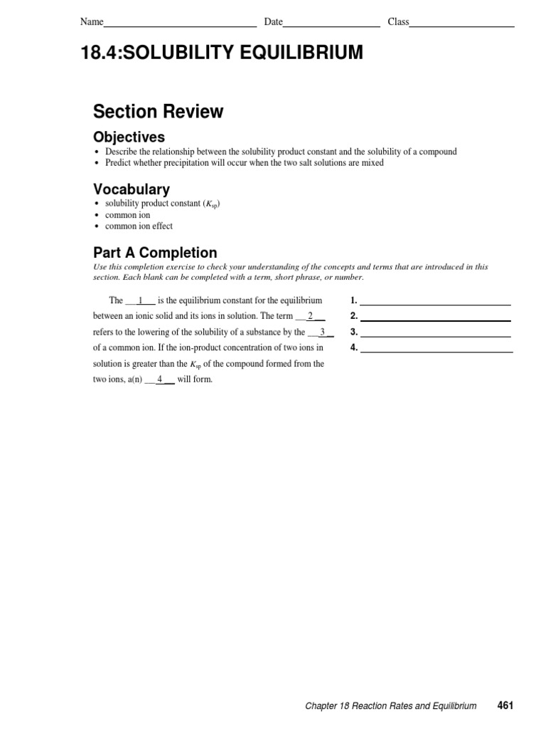 Solubility Equilibrium and Ksp Explained | PDF | Science & Mathematics | Technology & Engineering