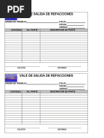 Formato Vale de Entrada de Mercancia de Almacen | PDF