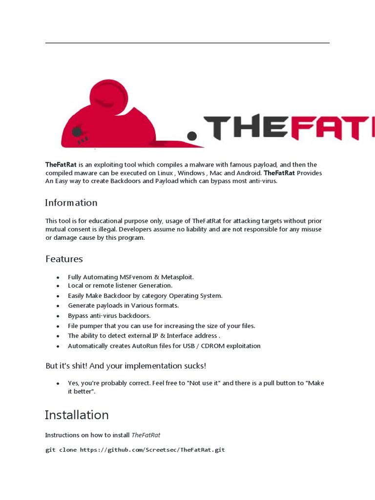 The Fat Rat | PDF | Malware | Software Engineering