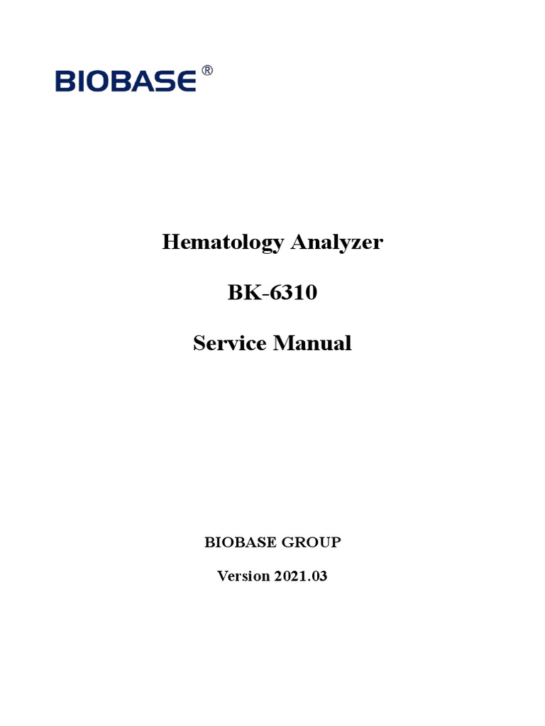 BIOBASE BK-6310 Service Manual 202104 | PDF | Installation (Computer Programs) | Booting