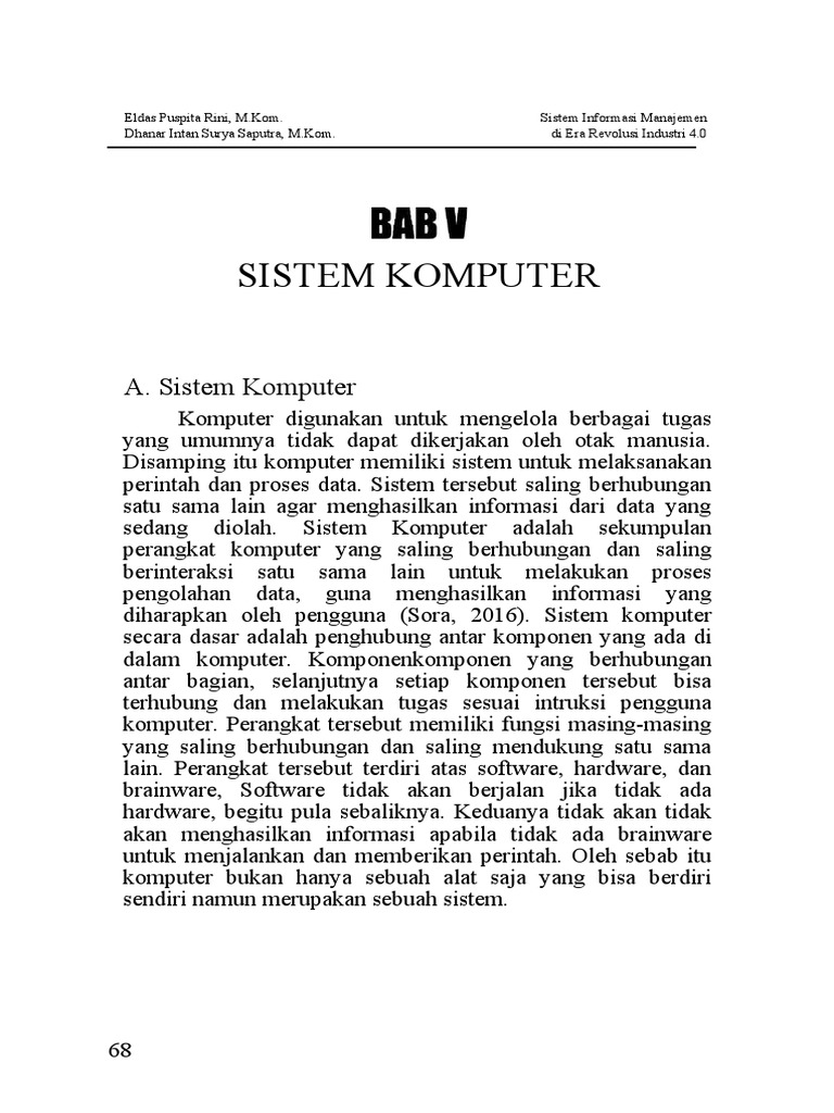 Sistem Komputer | PDF