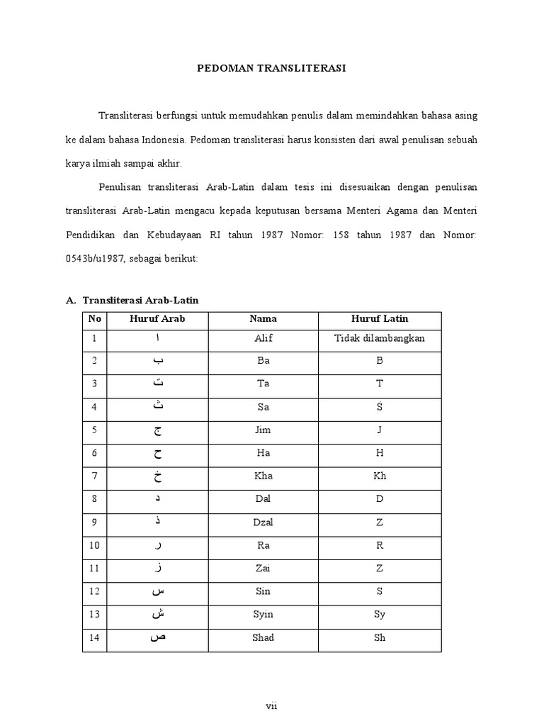 Pedoman Transliterasi | PDF