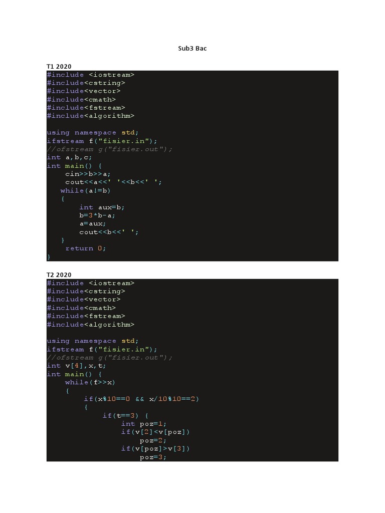 Sub3 Bac | PDF | Namespace | Naming Conventions