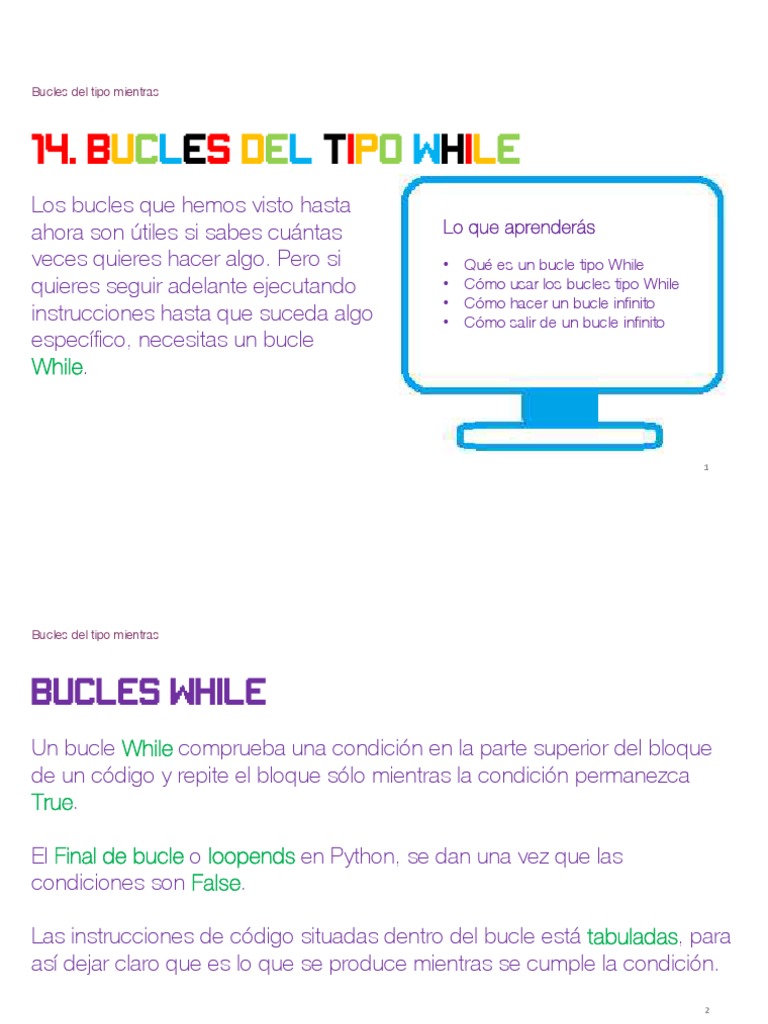 Bucles Del Tipo While | PDF | Programación de computadoras | Ingeniería de software