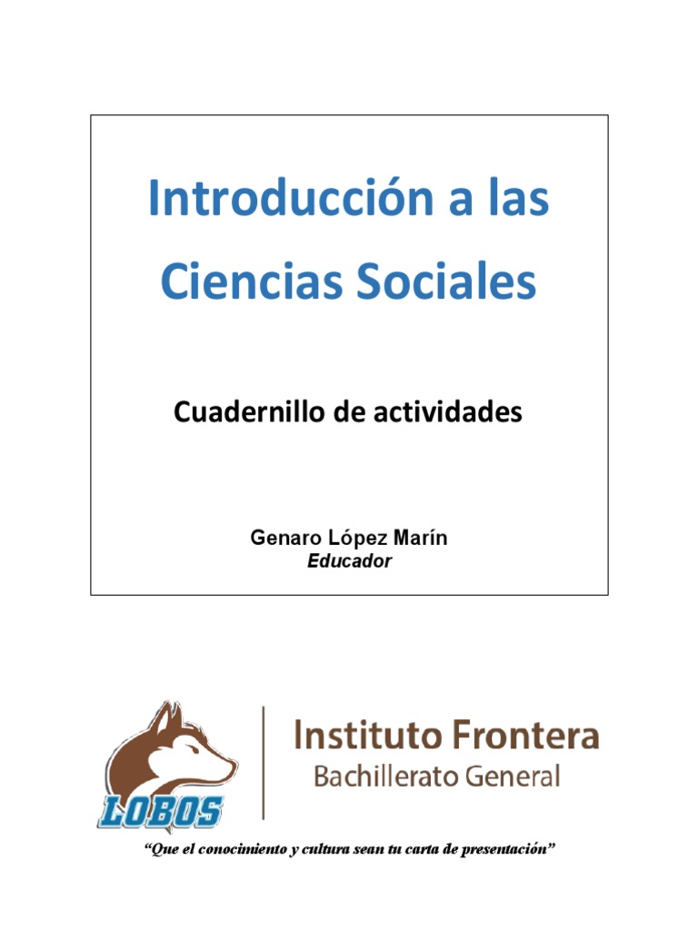 Introducción A Las Ciencias Sociales: Cuadernillo de Actividades | PDF | Conocimiento | Science
