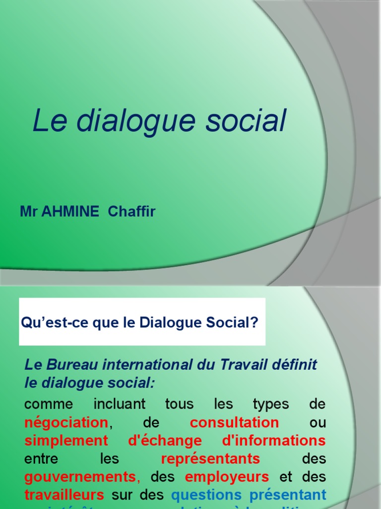 Dialogue Social | PDF | Convention collective | Organisation ...