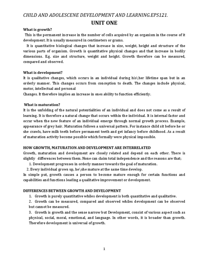 Child and Adolescent Development in Learning | PDF | Embryo | Uterus