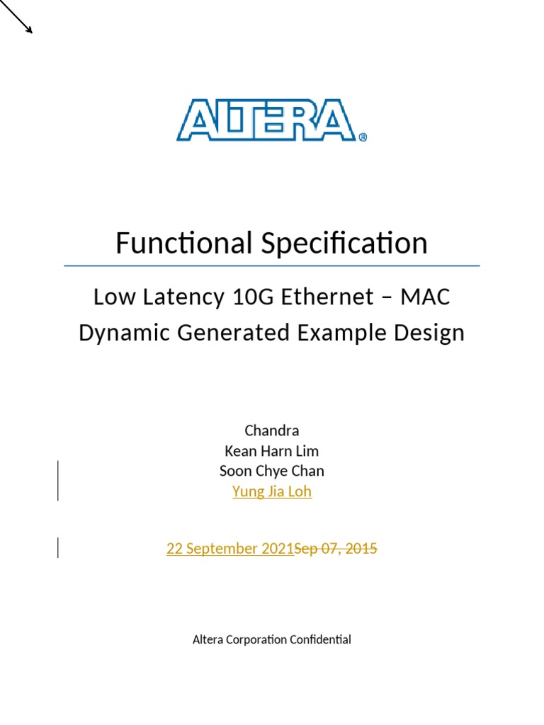 Low Latency 10G Ethernet Design Spec | PDF | 64 Bit Computing | Simulation
