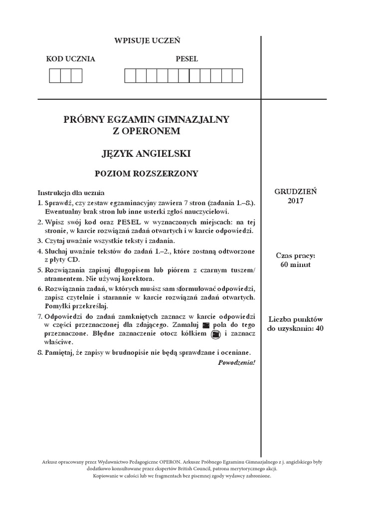 n6420 Ang Pr1 Arkusz Glowny | PDF