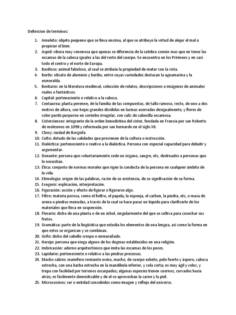 Definición de Términos Clave | PDF | Clásicos