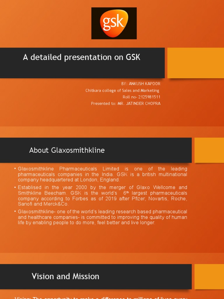 Overview of GlaxoSmithKline India | PDF | Medical Treatments | Drugs