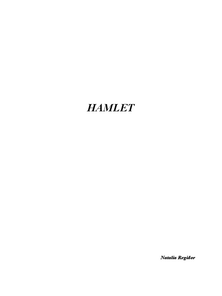 William Shakespeare - Hamlet | PDF | Aldea | Obras basadas en mitos y ...