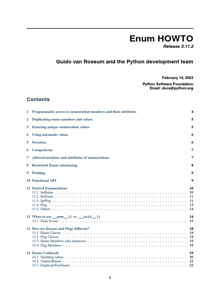 Howto Enum Pdf Boolean Data Type Class Computer Programming