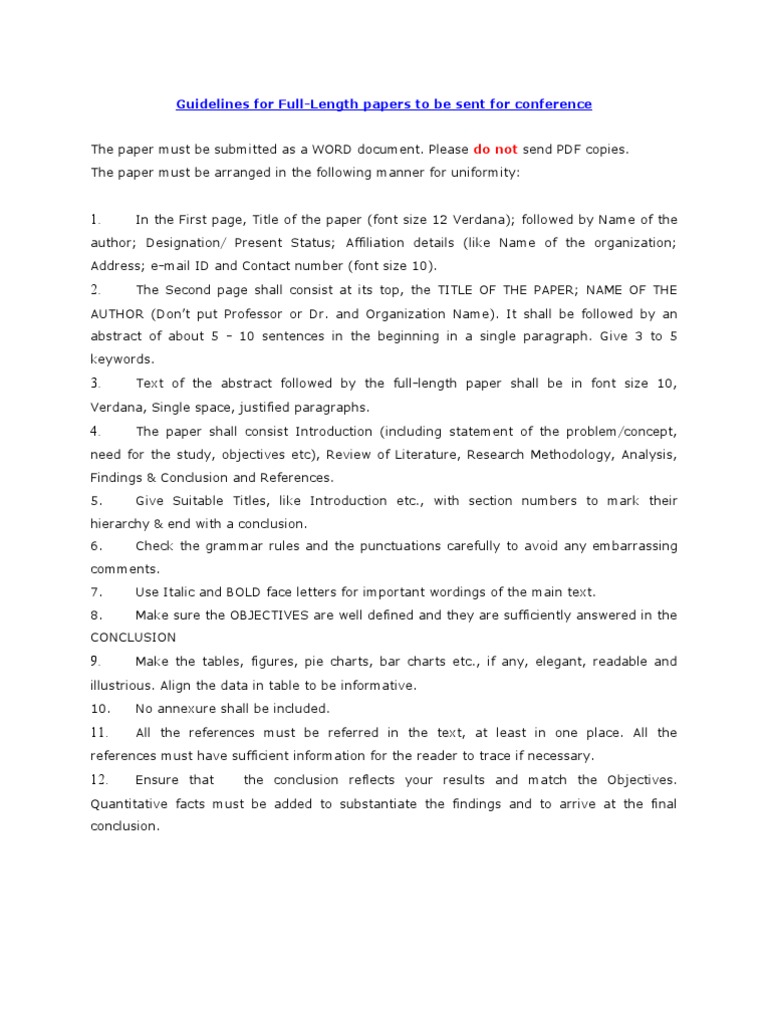 Paper Guidelines | PDF | Typefaces | Abstract (Summary)