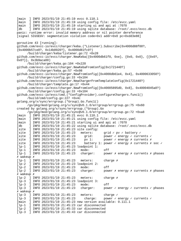 Evcc Logs | PDF | Computer Programming | Data