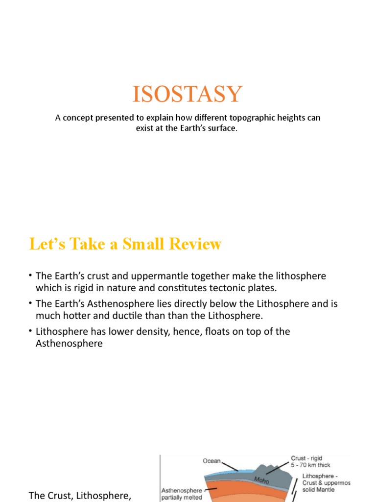 Presentation Isostasy | PDF | Geology | Geomorphology