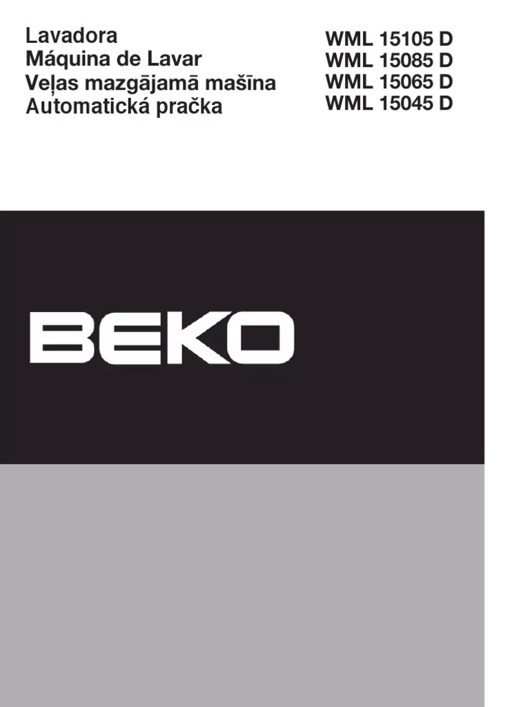 Manual Beko WML 15105 D (Español - 48 Páginas) | PDF