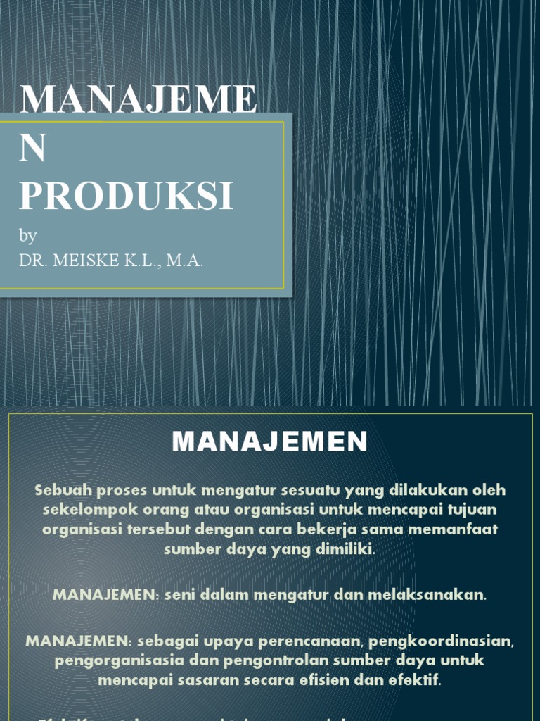 Manajemen Produksi | PDF