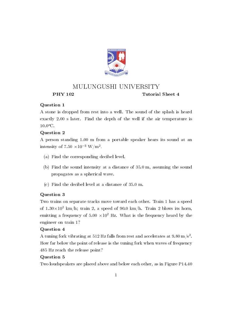 Tutorial Sheet 4 | PDF