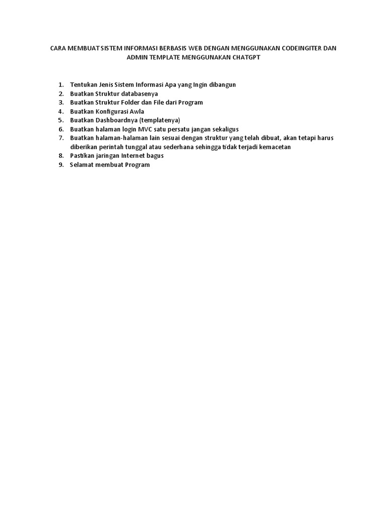 Cara Membuat Sistem Informasi Berbasis Web Dengan Menggunakan Codeingiter Dan Admin Template ...