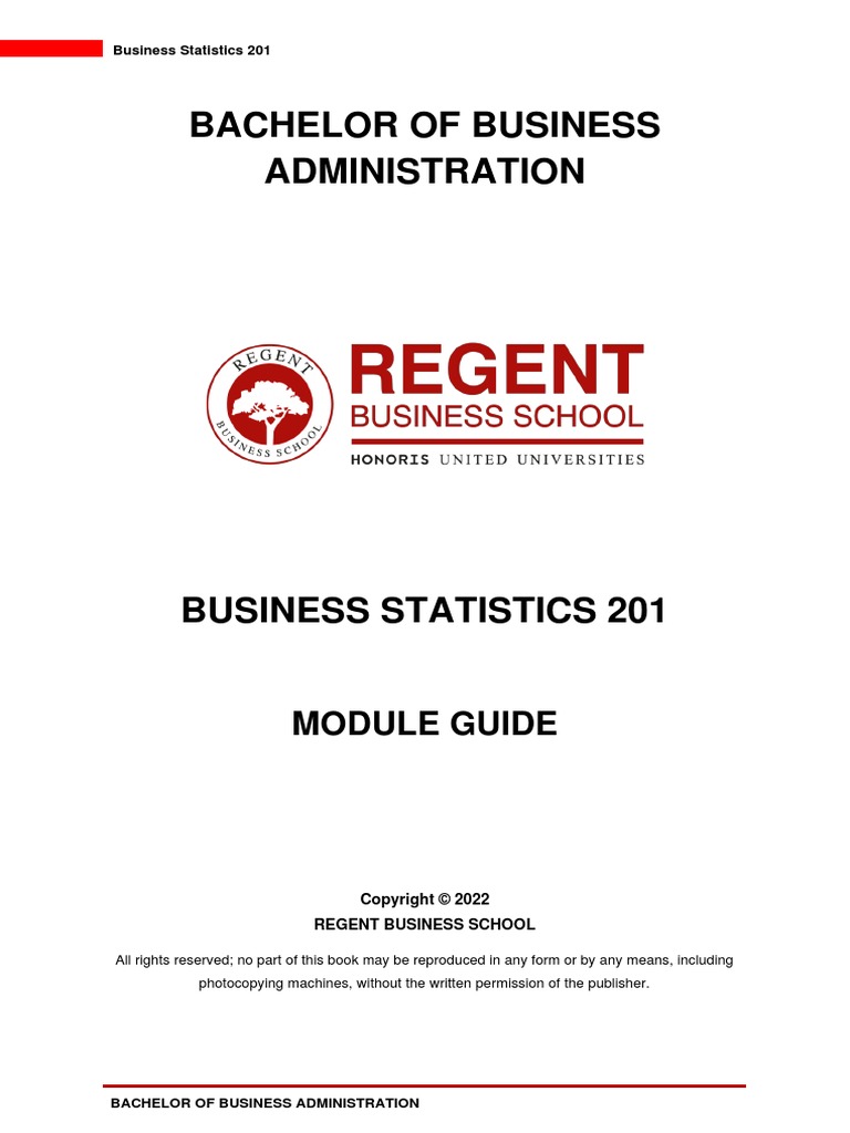 BBA - Business Statistics 201 | PDF | Sampling (Statistics ...