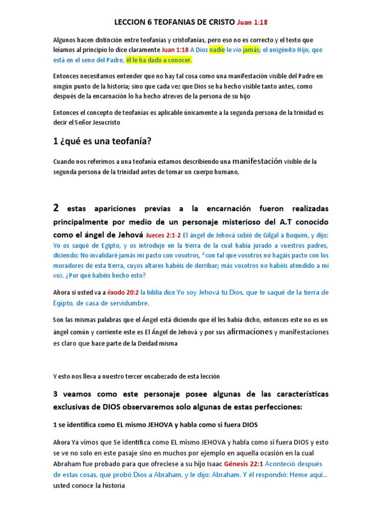 LECCION 6 y 7 de Cristologia | PDF | Jesús | Abrahán