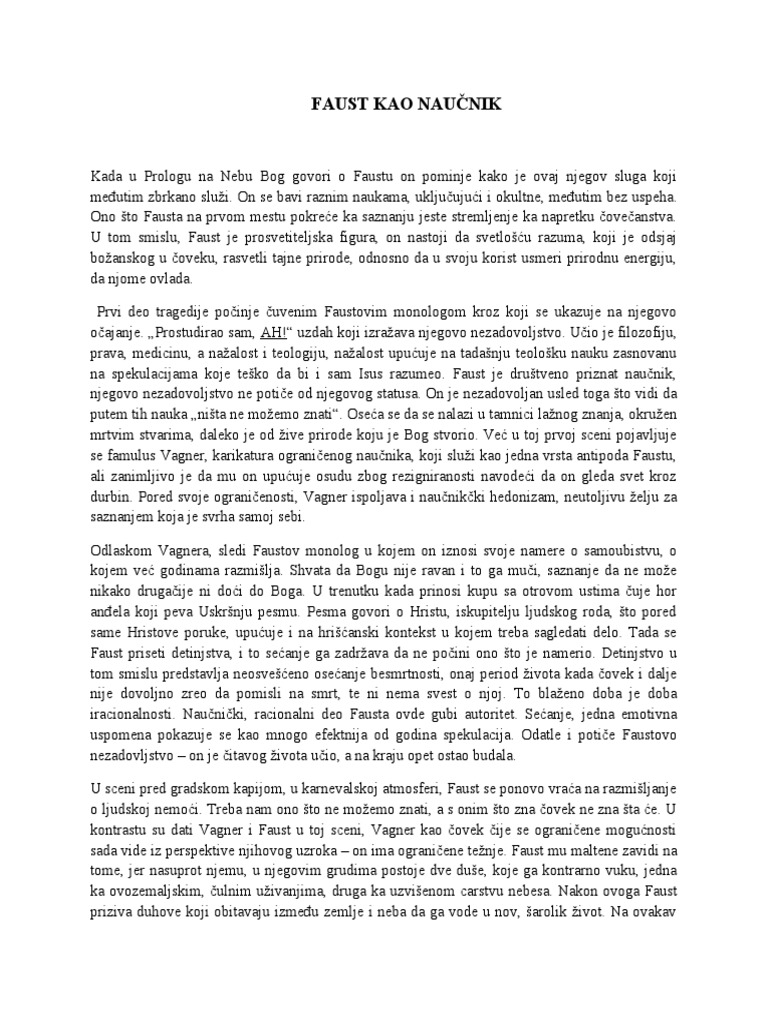 2.faust Kao Naucnik | PDF