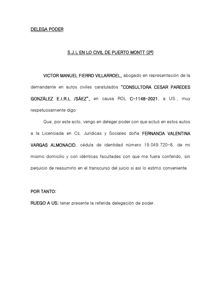 Delega Poder Precautoria Boris Saez | PDF