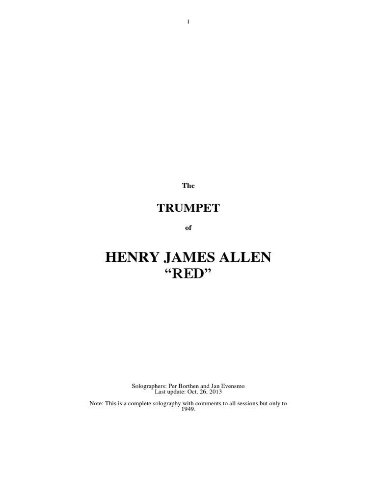 Henry Red Allen | Download Free PDF | Jazz | American Musicians