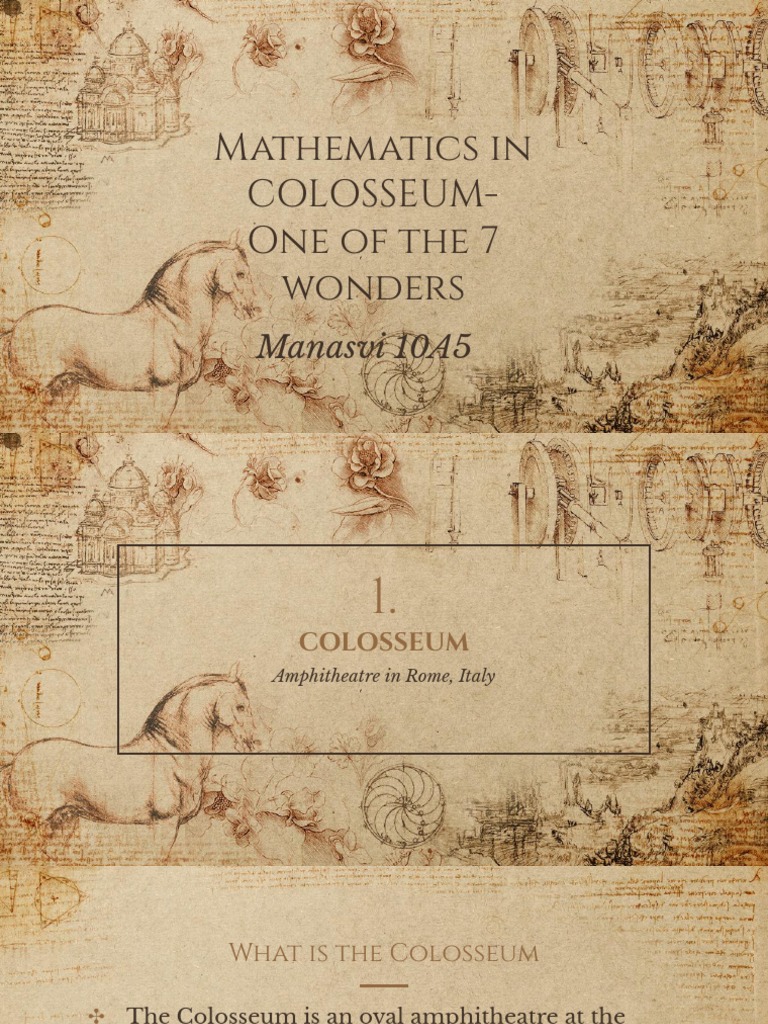 Mathematics in The Colosseum | PDF | Ellipse | Mathematics