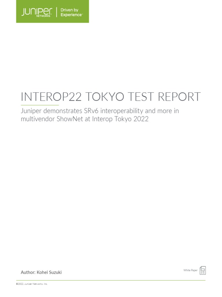 Interop22 Tokyo Test Report | PDF | I Pv6 | Computer Network