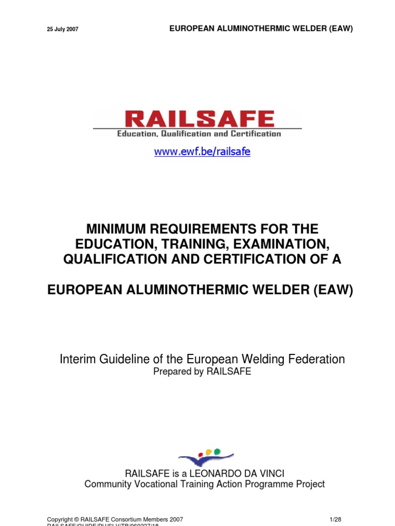 2 - RAILSAFE Guideline Final | PDF | Welding | Construction