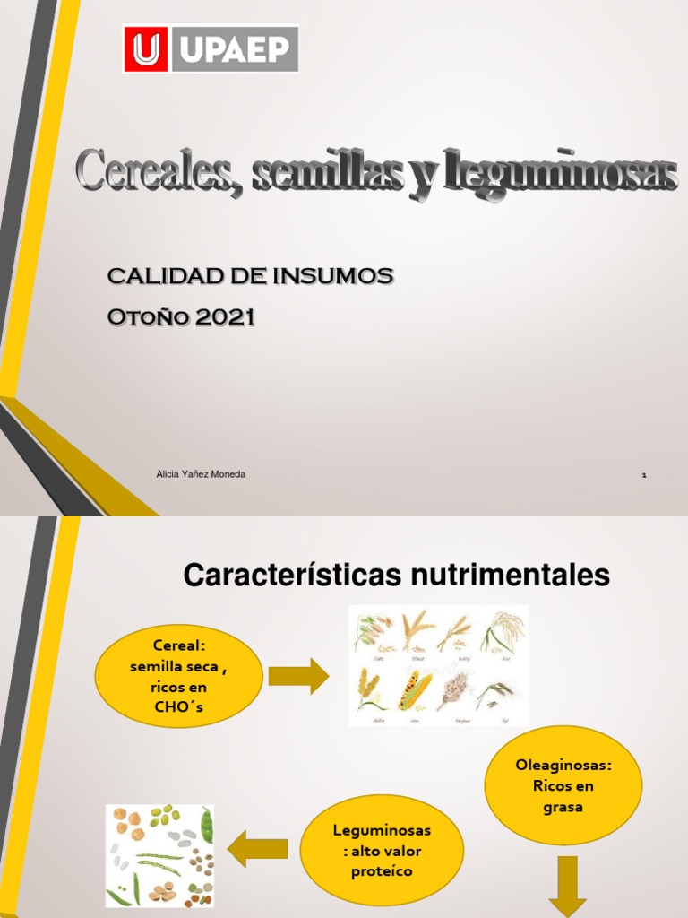 Cereales y Leguminosas | PDF | Cereales | Legumbre