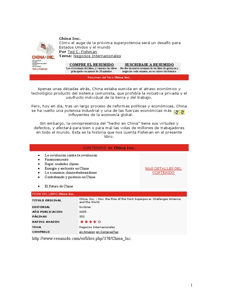 China Inc Ted Fishman | PDF