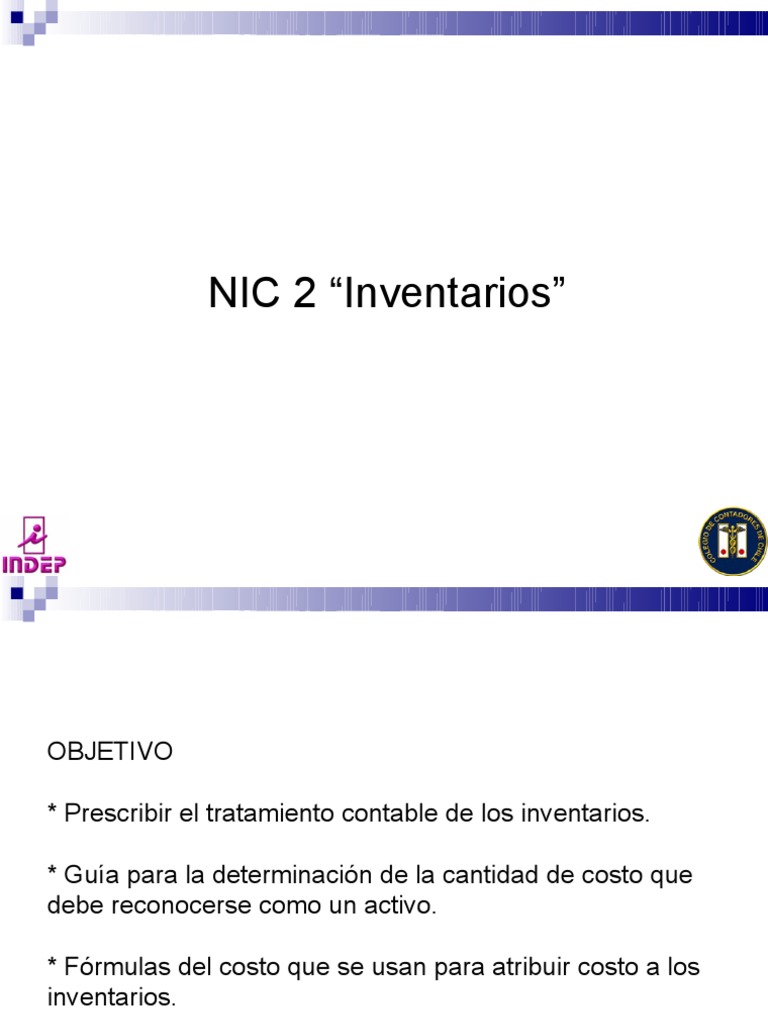 Tratamiento Contable de Inventarios NIC 2 | PDF | Costo | Inventario