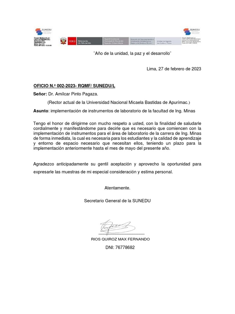 Oficio Simple 2 | PDF