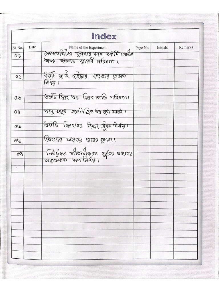 Physics 1st Paper Practical | PDF