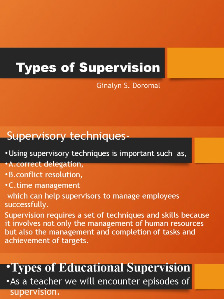 Supervision Techniques | PDF | Teachers | Cognition